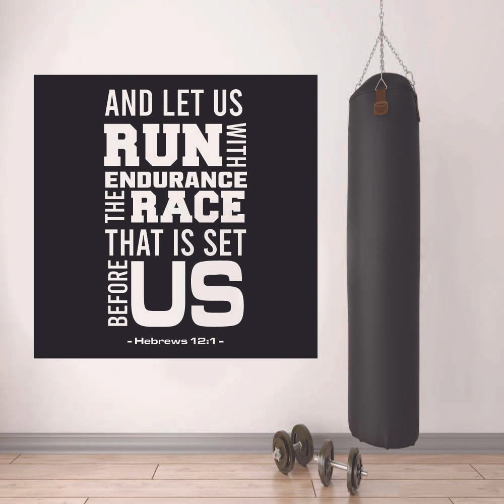 Running Race Endurance - Wall Sticker Room Vinyl Wall Art Decals Sport ...