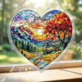 Acrylic Heart Shaped Puzzle Suncatcher 83 Pieces Dawn Blossom Sea DIY ...