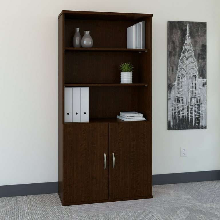 Cherry Wood Bookcases With Doors