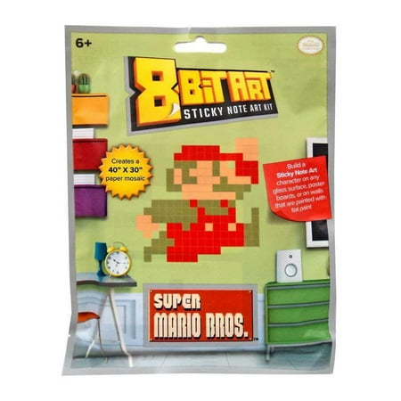 Super Mario Classic Jumping 8 Bit Sticky Note Art Kit | Walmart Canada