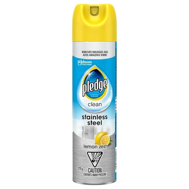 Pledge® Stainless Steel Cleaner Spray, Lemon Zest, 9.7 oz., 6/Case ...