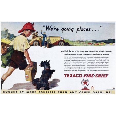 Texaco Advertisement, 1934. /Namerican Advertisement For Texaco ...