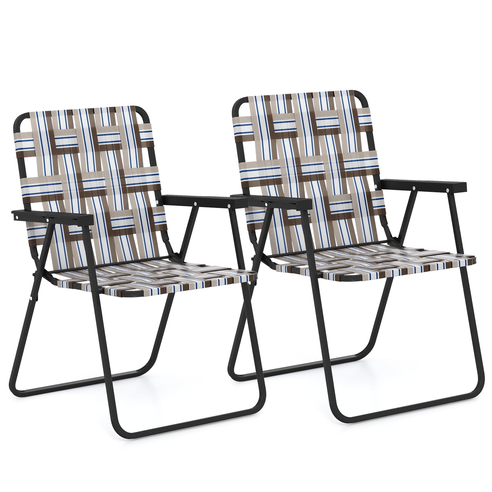 Click here for Patiojoy Set Of 2 Webbed Lawn Chairs  Outdoor Pati... prices