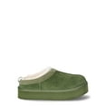 Joyspun Women’s Ultra Short Faux Suede Platform Clog Slippers - Walmart.com