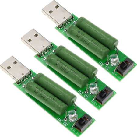 USB Mini Battery Load Tester 1A 2A 5V Power Bank Discharge Resistor 5Ω ...