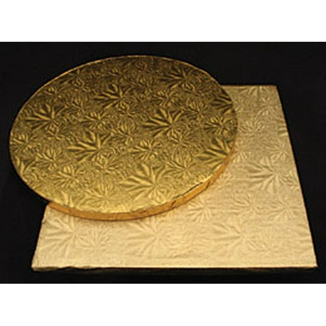 Gold Embossed Cake Board - 1/2" Thick - 14" Round (1 piece) - Walmart.com