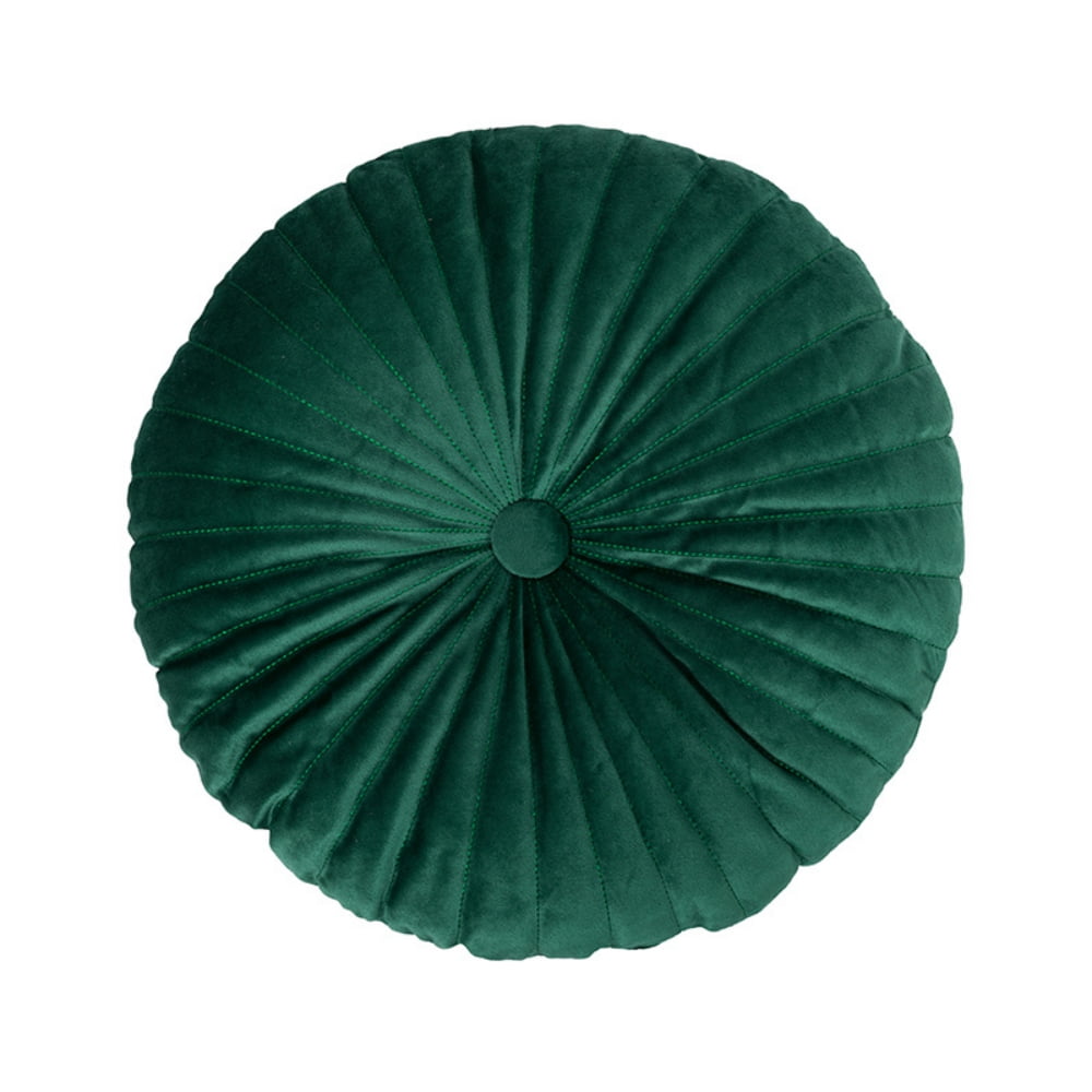 Round Throw Pillow Velvet Home Decoration Pleated Round Pillow Cushion ...