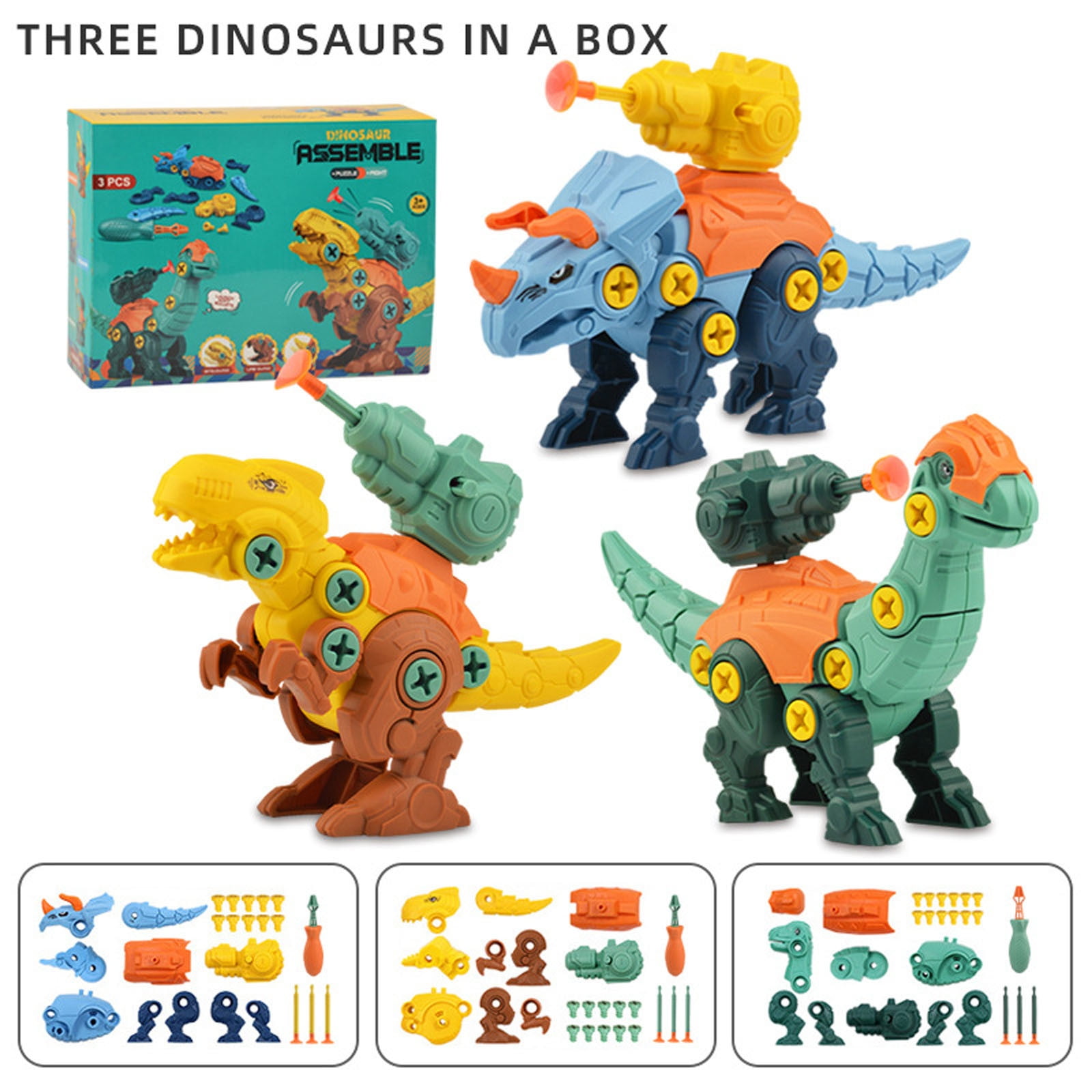 Gift for Kids Children's Nut Disassembly Dinosaur DIY Hand-tightened ...