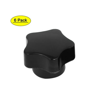 M10 Threaded Plastic Star Head Clamping Screw On Knob Grip Black ...