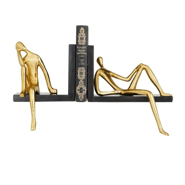 The Novogratz 5" The Thinker People Gold Metal Bookends (Set of 2 ...