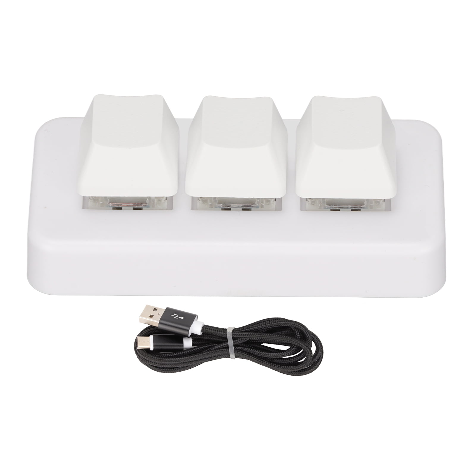 Teclado de 3 Teclas RGB retroiluminado Interfaz USB de 3 Teclas Mini ...