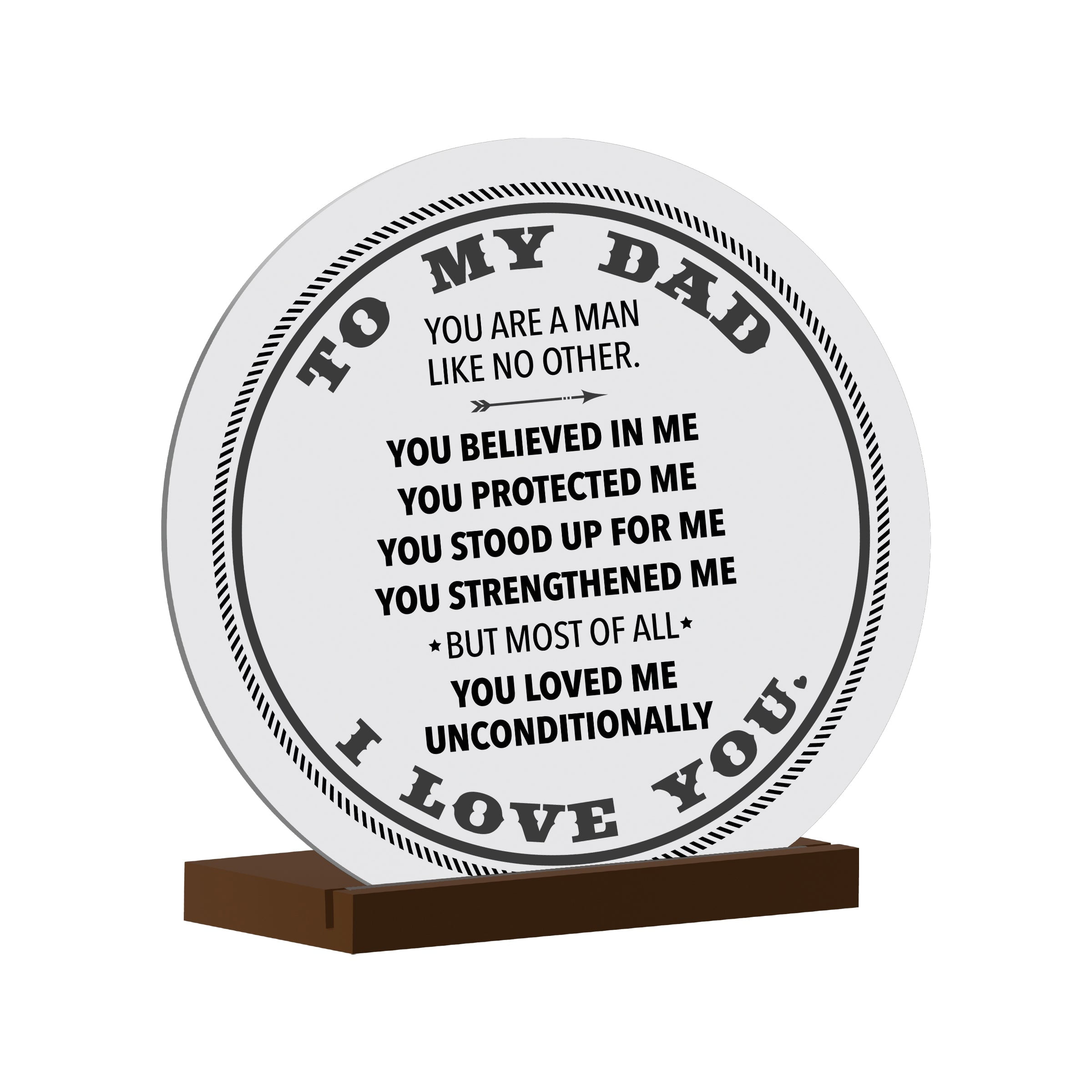 LifeSong Milestones Round Sign with Base Fathers Day Gifts Ideas for ...