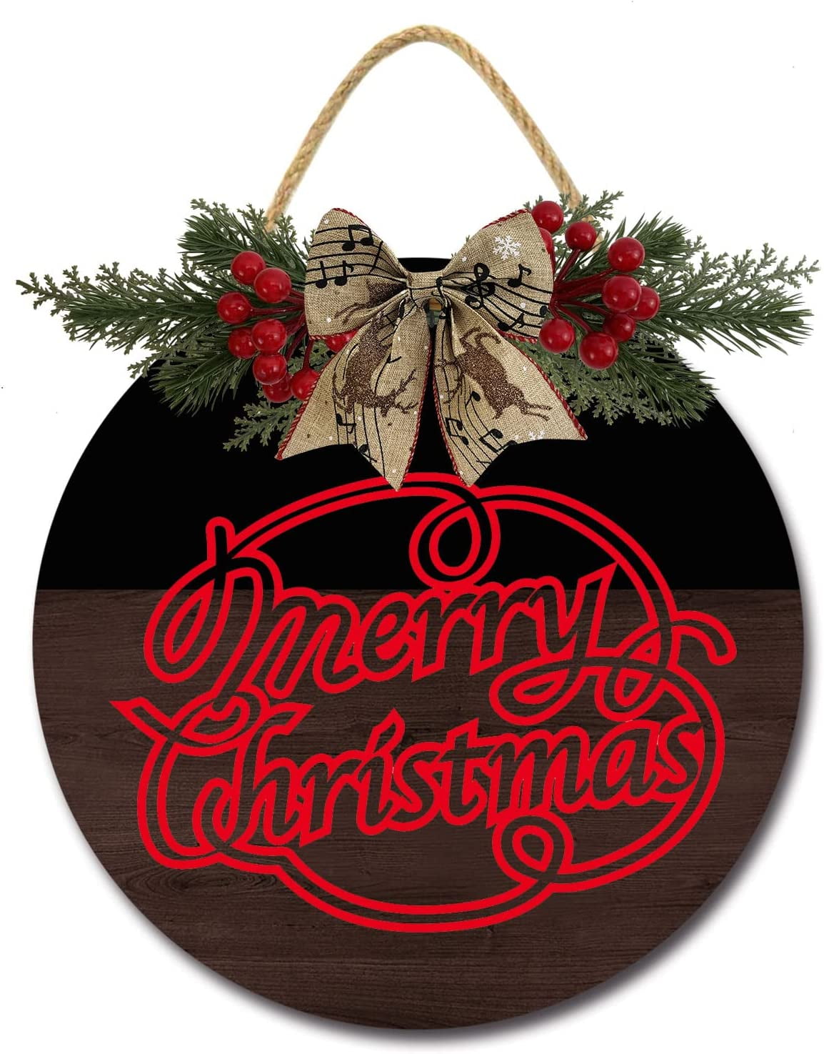 Eveokoki 11" Christmas Sign Christmas Welcome Sign For Front Door ...