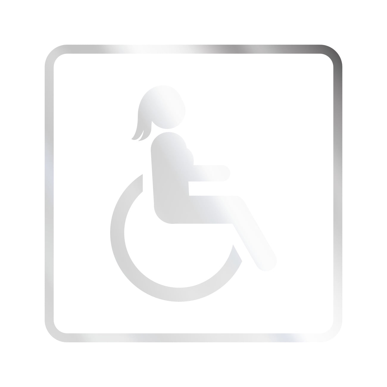 Female Handicap Sticker Decal Die Cut - Self Adhesive Vinyl ...