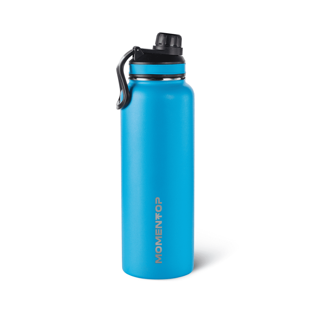 MOMENTOP Hydration Bottle with 2 Lids. Blue 40 oz. - Walmart.com