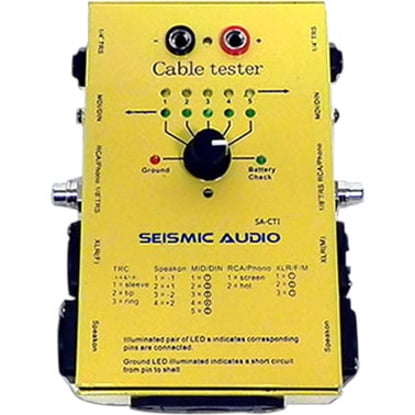 Seismic Audio SA-CT1, Cable Tester (Test XLR, 2P/4P Speakon, TRS, TS ...