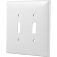 Hyper Tough Oversized Wallplate, Double Switch, White Nylon, 2-Gang ...