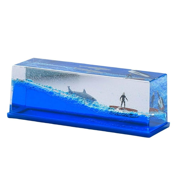 Fluid Liquid Toys Decor Surfing Boy Figurine Desk Toy Table ...