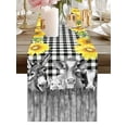Burlap Table Runner 48 Inches Long, Retro Donkeys Pigs Cows Non-Slip ...