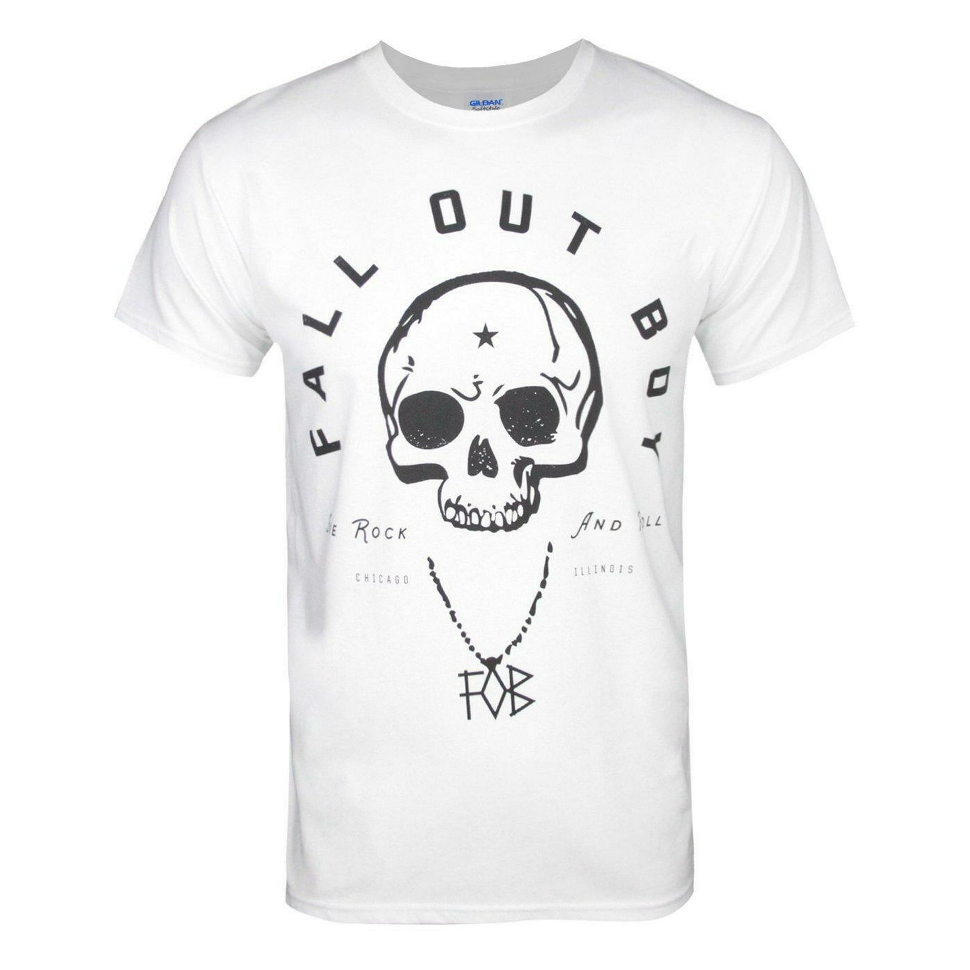 Click here for Fall Out Boy Mens White Short Sleeved T-Shirt prices
