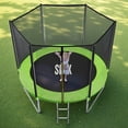 SKOK, 8FT Green Trampoline with Safety Enclosure, Includes Ladder ...