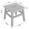eHemco Hardwood Step Stool for Adults, Kids - Indoor Kitchen Bar, 12.25 ...