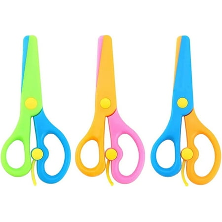 3 Pieces of Children's Scissorskindergarten Children's Scissors Plastic ...