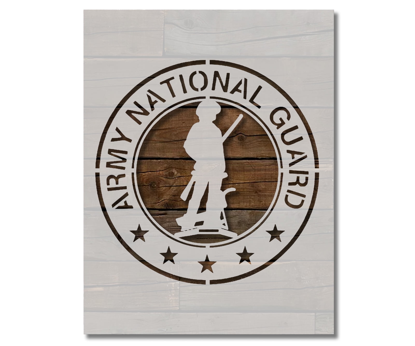 United States US Army National Guard Minuteman Stencil Template ...