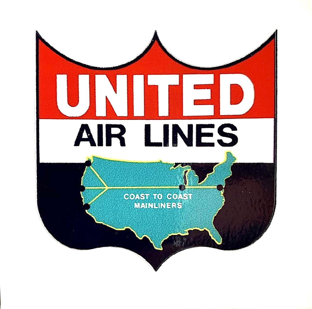 Vintage Style 1930s / 1940s United Air Lines Logo Decal DEC-0168 ...