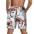 Uemuo Monkey Pattern Mens Swim Trunks Quick Dry Board Shorts with Mesh ...