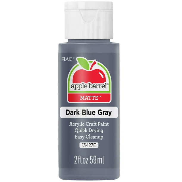 Apple Barrel Acrylic Craft Paint, Matte Finish, Dark Blue Gray, 2 fl oz ...