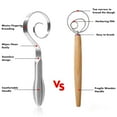 Danish Dough Whisk, 18/10 Stainless Steel Bread Mixer, Seamless Manual ...