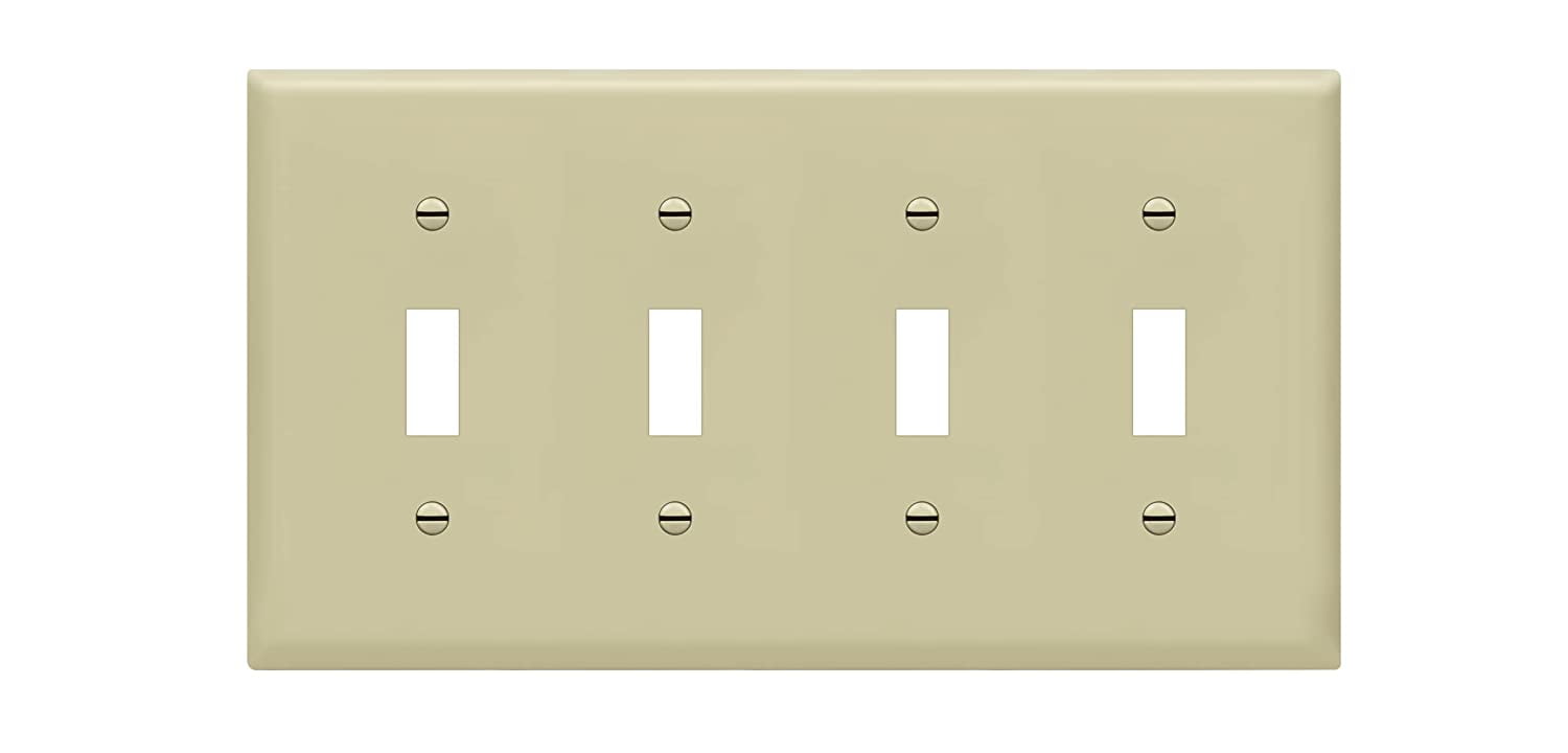ENERLITES Toggle Light Switch Wall Plate, Gloss Finish, Standard Size 4 ...