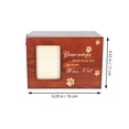 BESTYASH Brown Wood Pet Urn for Ash Storage with Photo Frame Durable ...