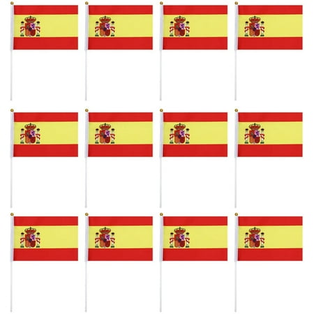 50pcs Spain Stick Flag Mini Stick Flags Decorations International ...
