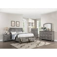 Transitional Cal King Size Bed 1pc Bedroom Furniture Plywood MDF Sleigh ...