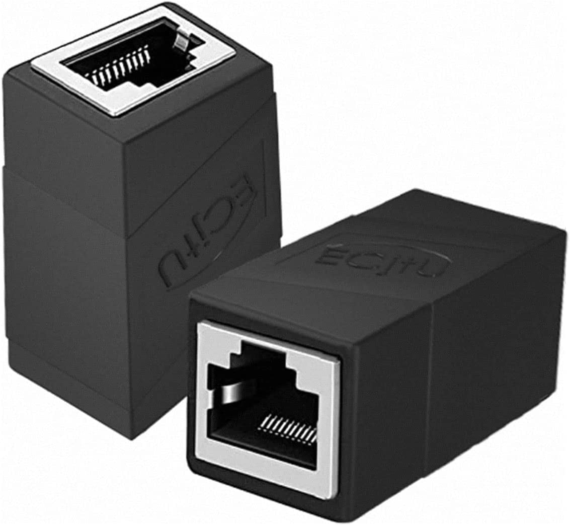 RJ45 Coupler, 2 Pack Ethernet Adapters Female to Female, 8-Pin Modular ...