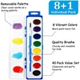 8 Colors Watercolor Paint Set Bulk, Pack of 40, Shuttle Art Watercolor ...
