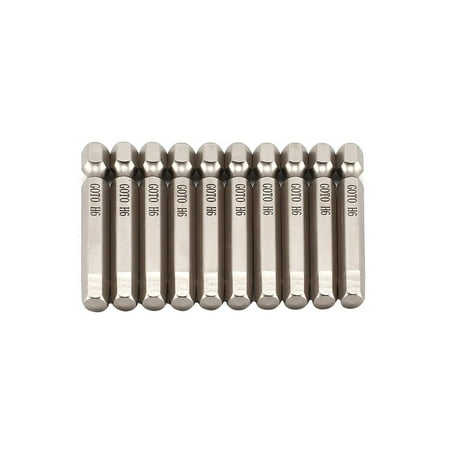 THORMN GOTO H6 10 Pcs SH1/4 50mm Long S2 Magnetic Hex Head Screwdriver ...