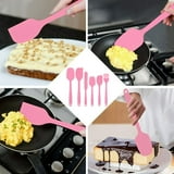 Silicone Spatula Set of 6, Food Grade Rubber Spatulas and Cooking ...