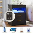 FREDEES Bedroom Furniture: Nightstand with Hidden Compartment, USB ...