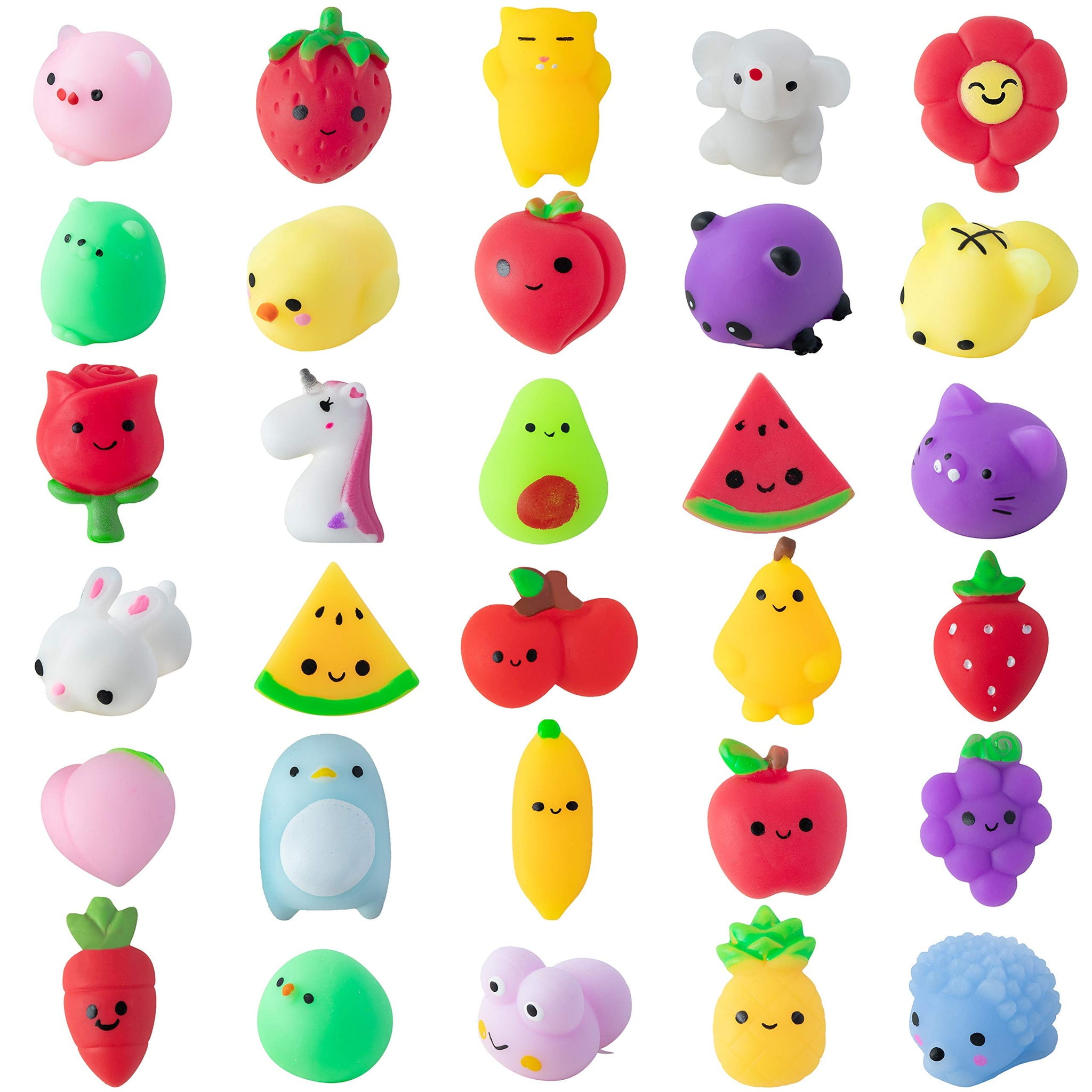 MALLMALL6 30Pcs Mochi Squeeze Toys for Kids Party Decorations Favors ...