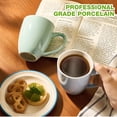 Porcelain coffee mug set, 6 pieces, 13 oz. with handles. Suitable for ...