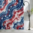 Abstract Gradient Shower Curtains for Bathroom, Red Blue Tie-dye Stars ...