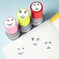 Agiufgs Funny Face Stamps, 2.76 in Plastic Self-Inking Stamps, Create ...