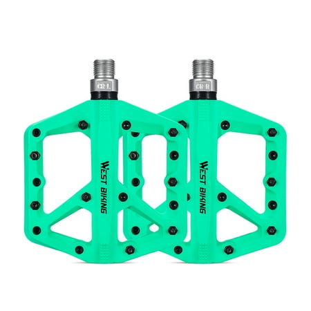 Ultralight Nylon Pedals 2 Bearings Bike Pedals AntiSlip Waterproof Wide ...