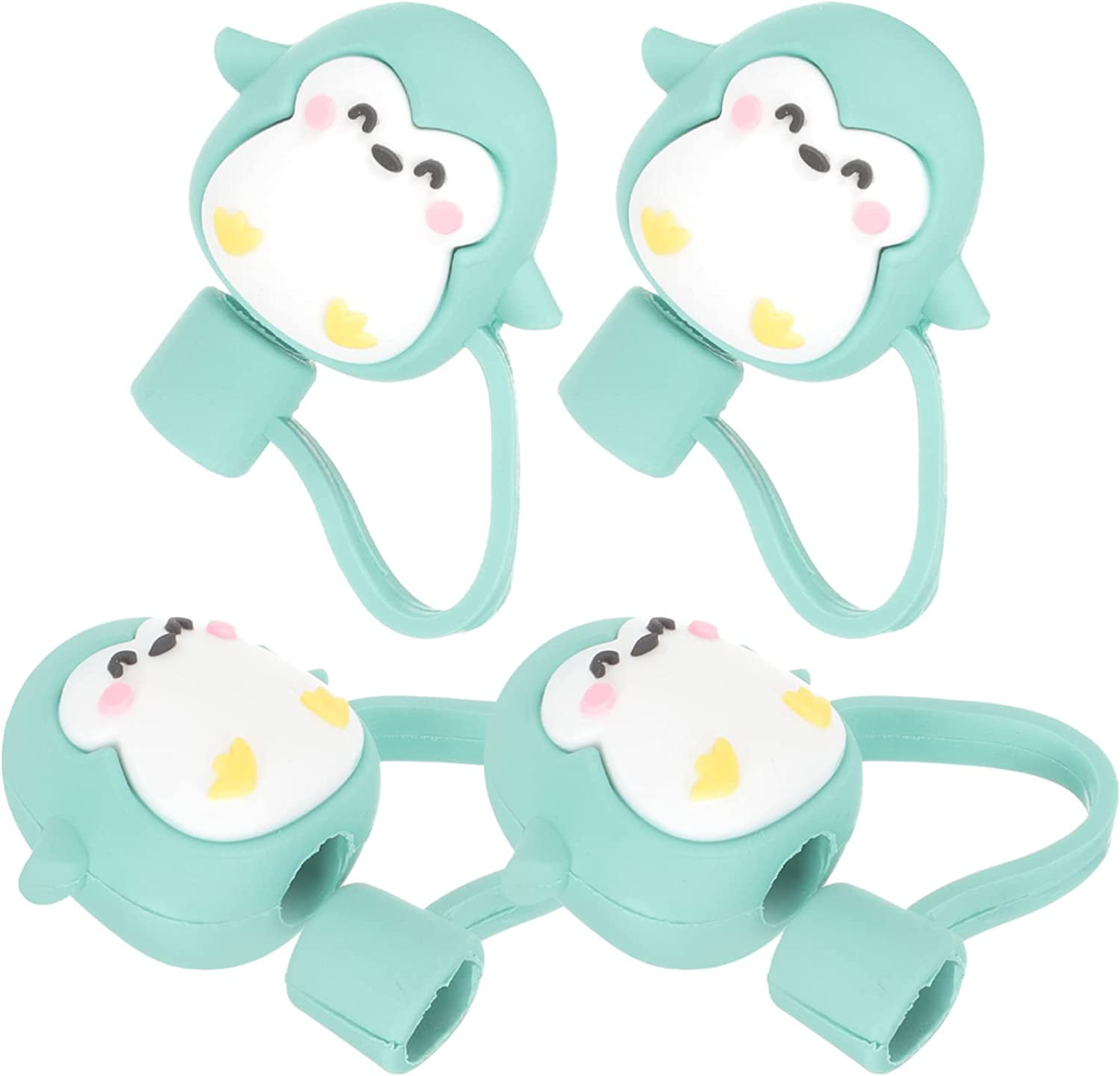 Straw Covers Cap Straw Covers 4pcs Straw Cover Cap Reusable Silicone ...