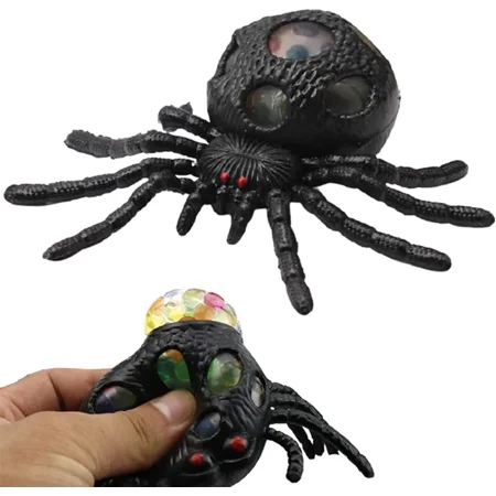 SHAR 2 piece Halloween Spider Squeeze Toy, Stress Relief Spider, Stress ...