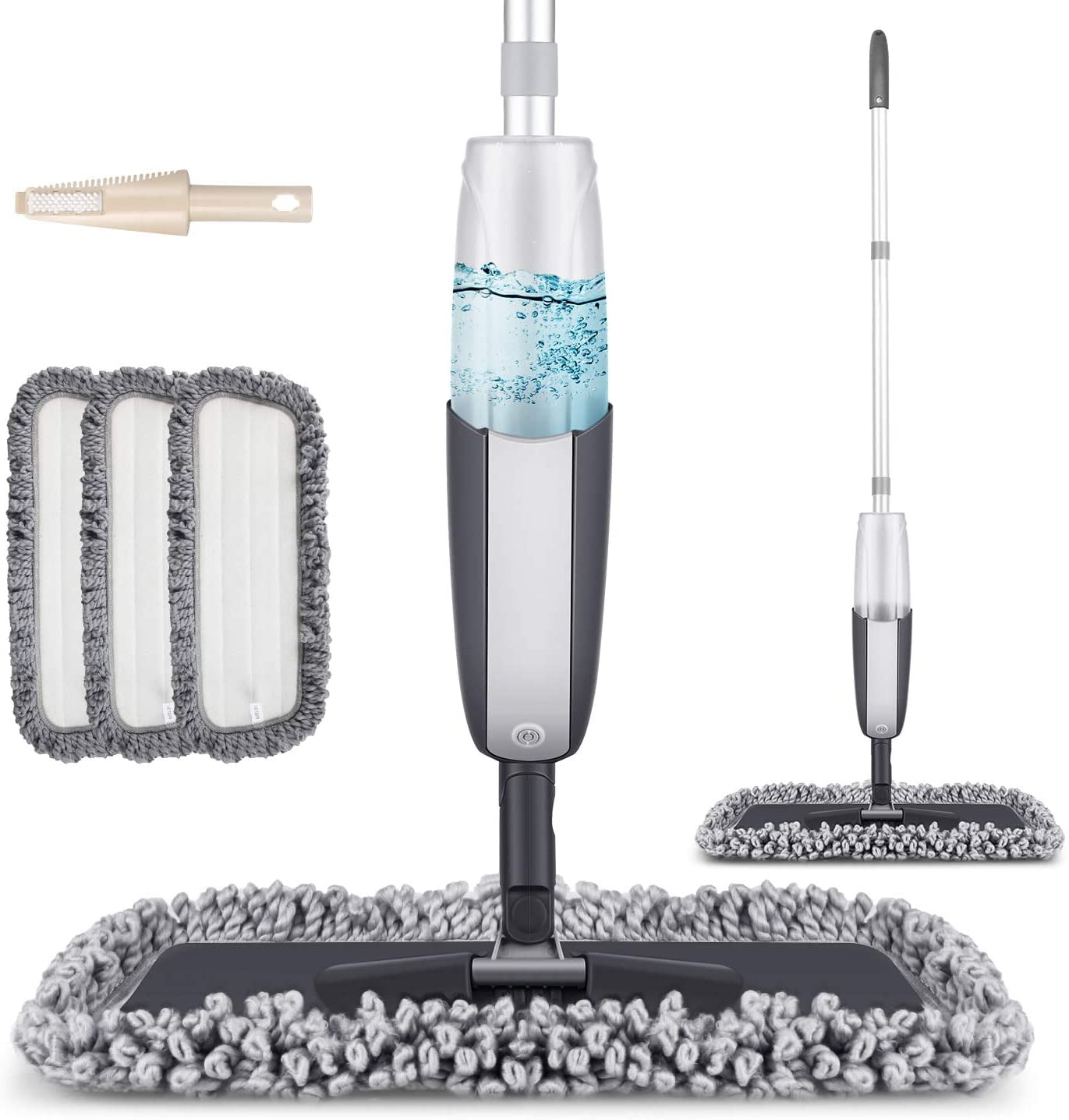 SUPTREE Microfiber Spray Mop for Floor Cleaning with 3 Washable Pads 1 ...