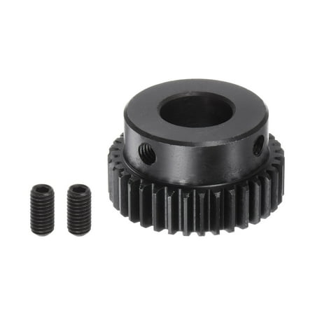Uxcell Spur Gear 15mm Inner Hole Pinion Gear 35T Mod 1 45# Steel Motor ...